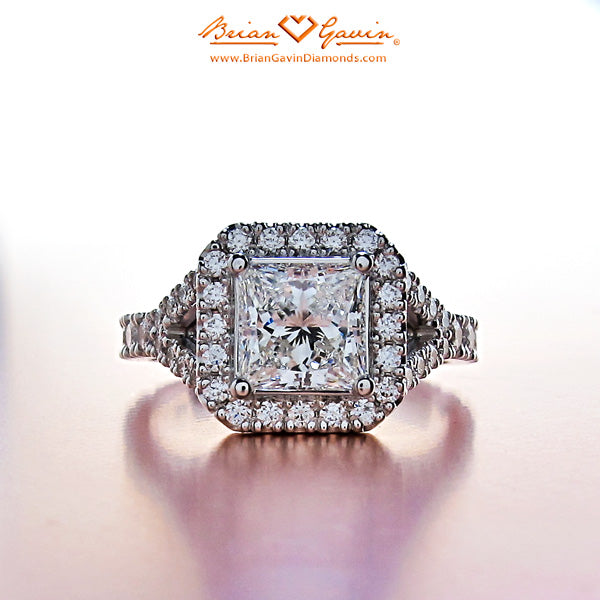 Brian Gavin Sets Re-cut Princess Cut Diamond into a Customized Split S