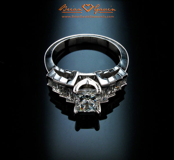 Magnificent Radiant Cut Diamond and Platinum Reset by Brian Gavin…