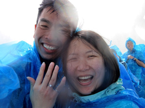 Excited Brian Gavin Customer Proposes on the "Maid of the Mist" tour a