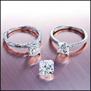 Brian Gavin Lace Solitaire with Signature Cushion Cut