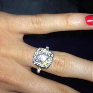 Katherine Webb’s Diamond Halo Engagement Ring