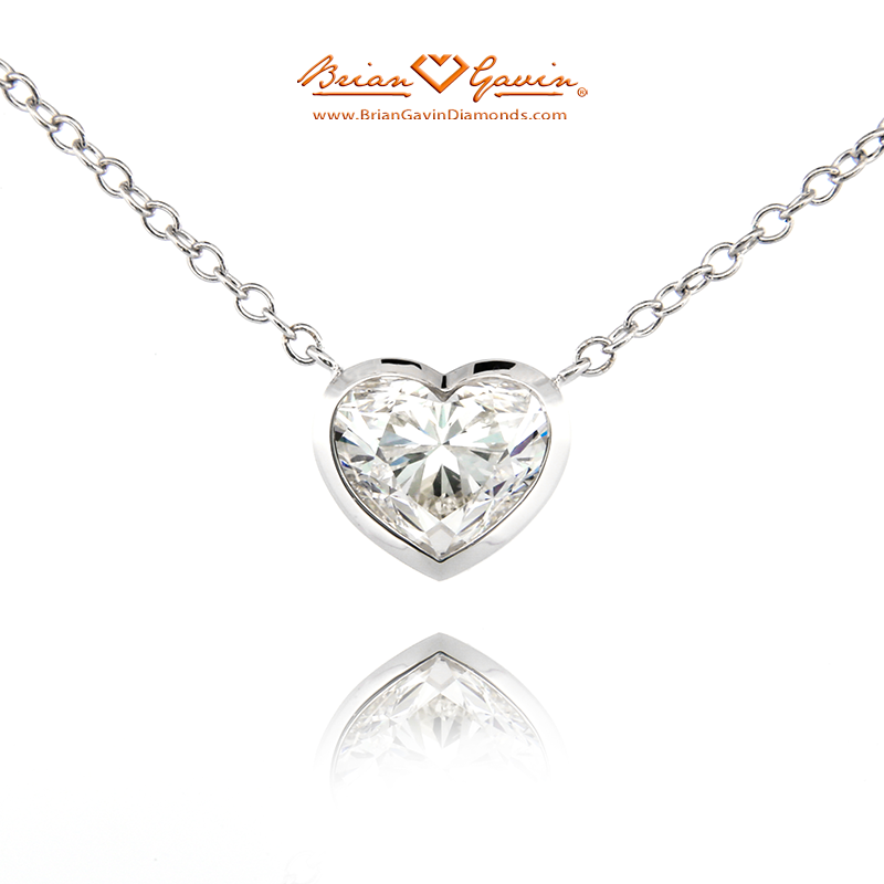 The Barbara Heart Bezel Pendant | Brian Gavin Diamonds