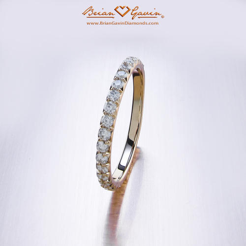 Fishtail Pave Matching Band - Size: 4.5 in 18K Yellow Gold